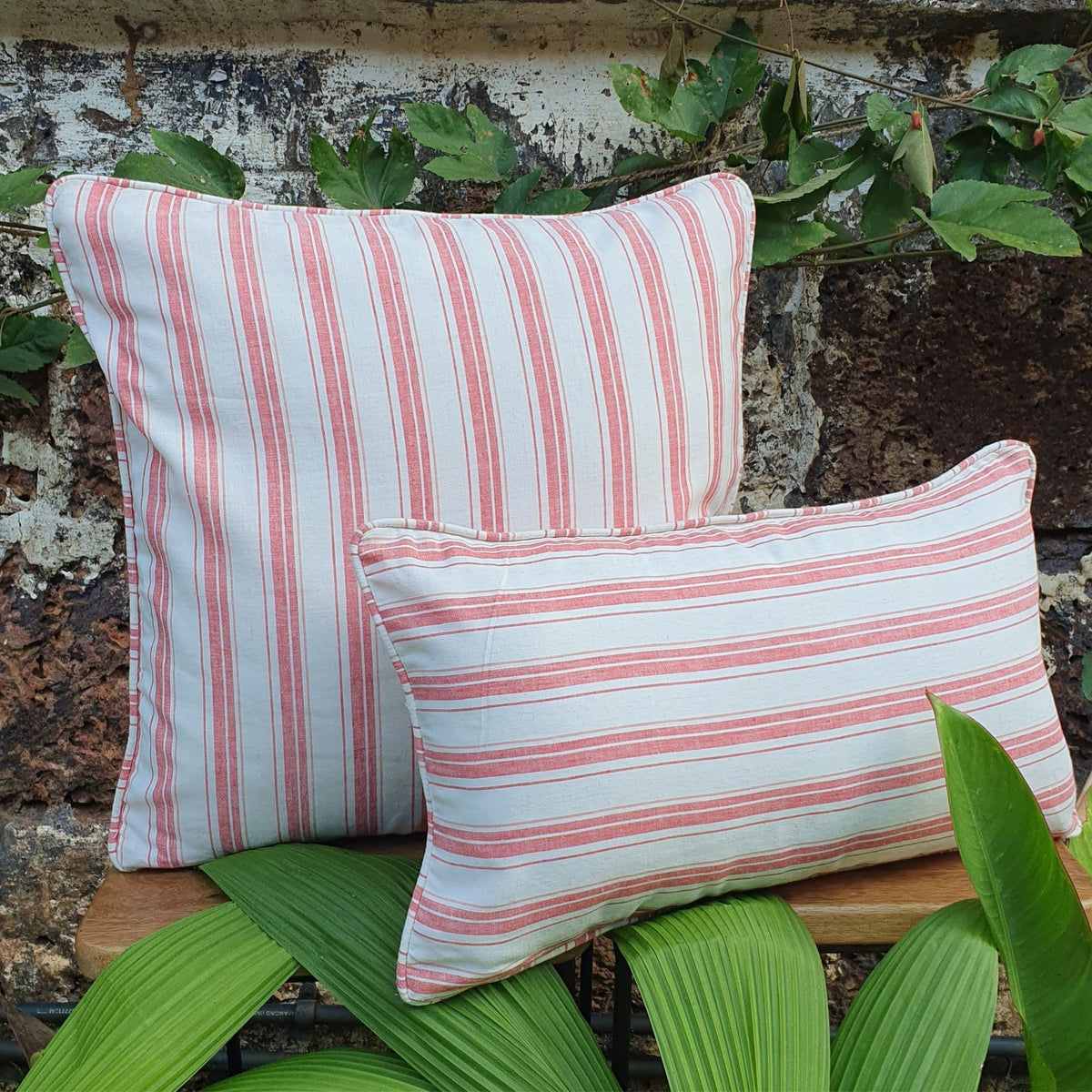 Rosy Pin Lines Pink Cushion Cover | Pink Cushion Covers 50x50 – Kolka